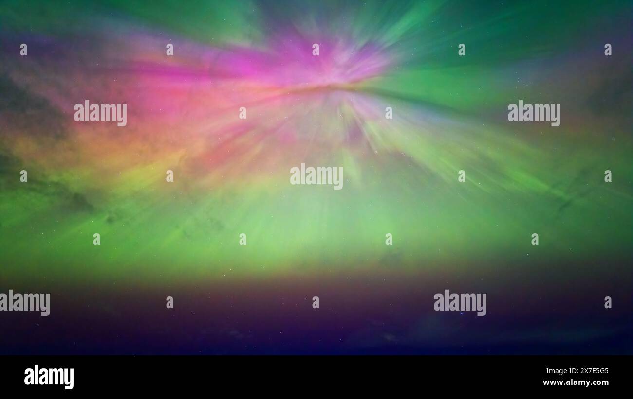 Beautiful colorful sky, colors of northern lights, aurora Stock Photo ...