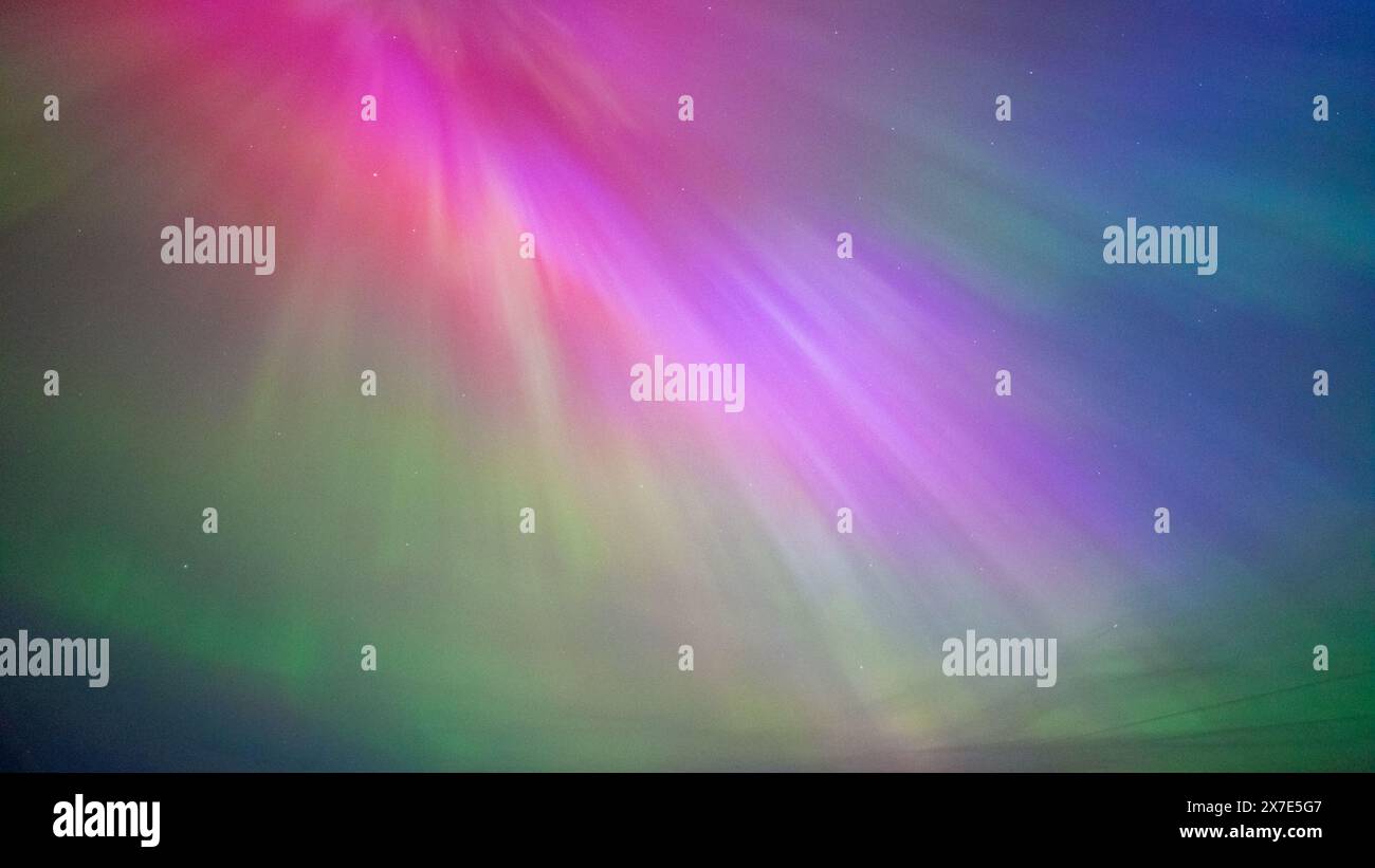 Beautiful colorful sky, colors of northern lights, aurora Stock Photo ...