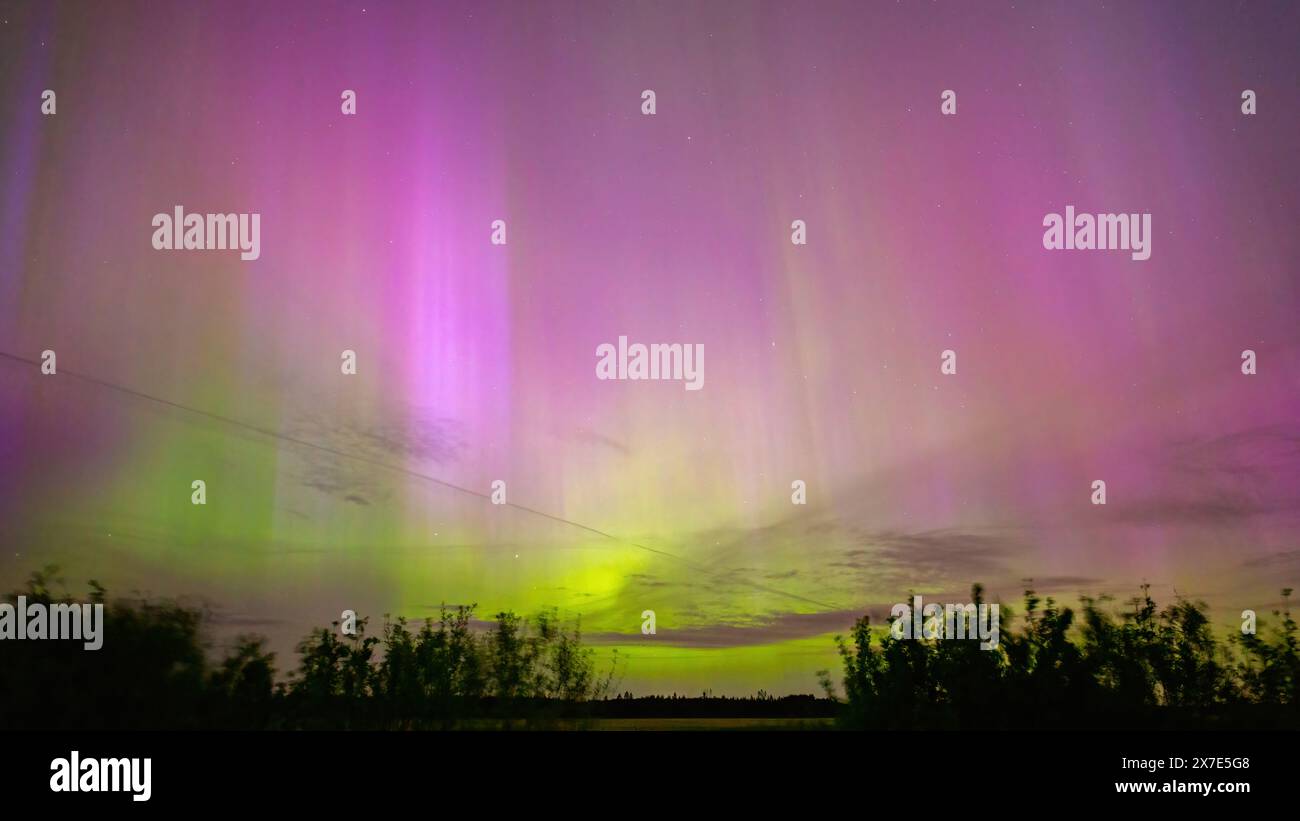 Beautiful colorful sky, colors of northern lights, aurora Stock Photo ...