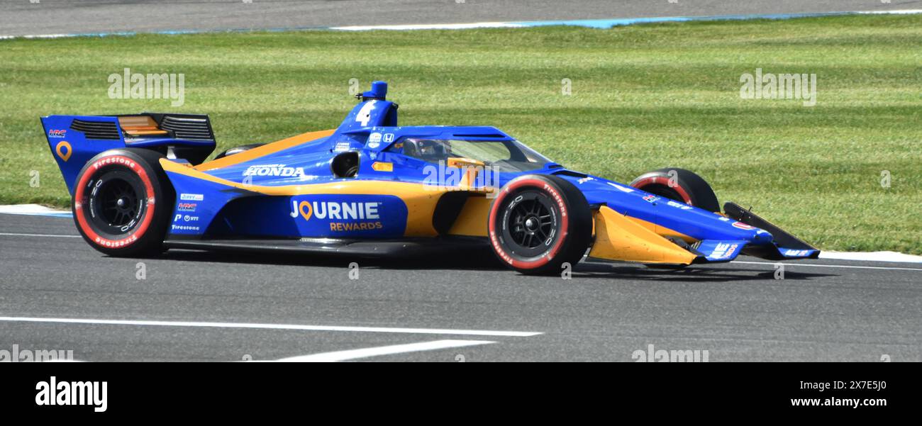 IndyCar driver Kyffin Simpson competing in the Indianapolis Grand Prix ...