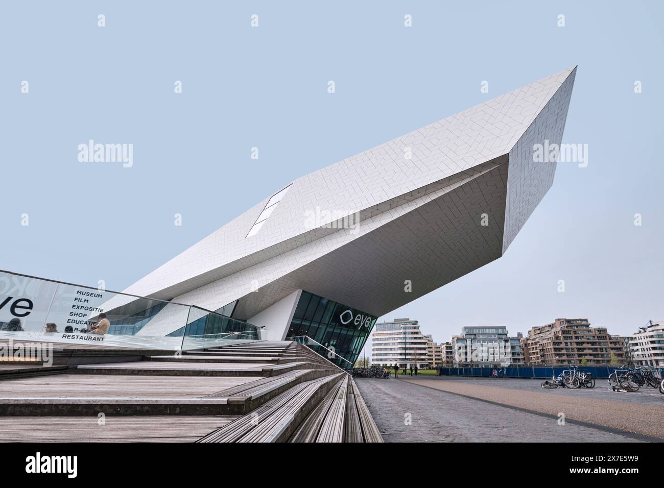 Netherlands, Amsterdam - April 6, 2024: The futuristic building shape ...