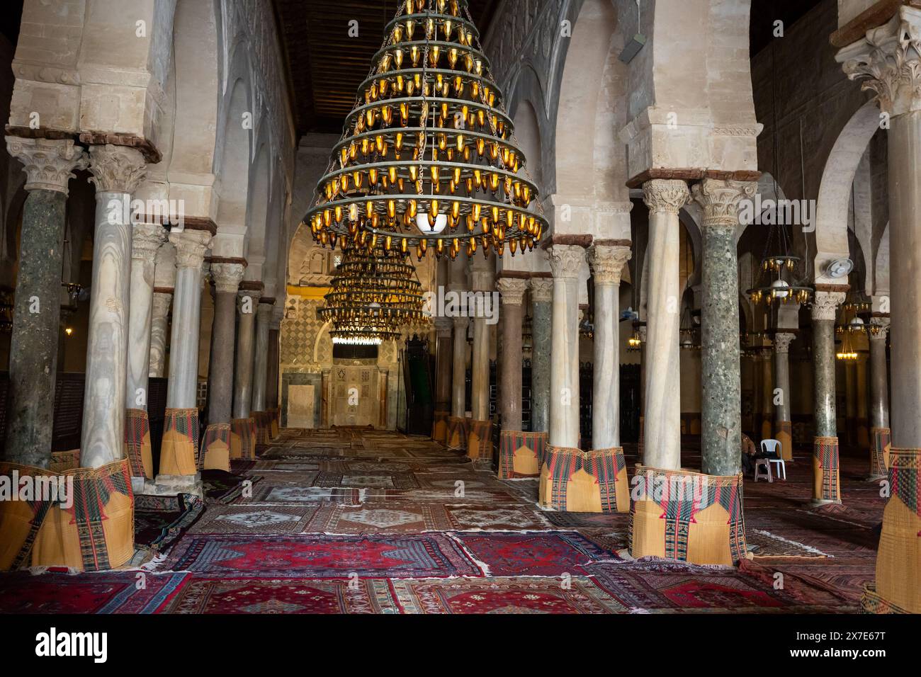 Interior of Great Mosque of Kairouan, Tunisia Stock Photo - Alamy