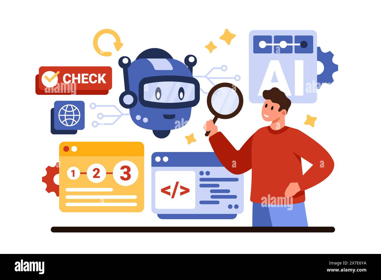 Control over work and support of AI assistant and automation services ...