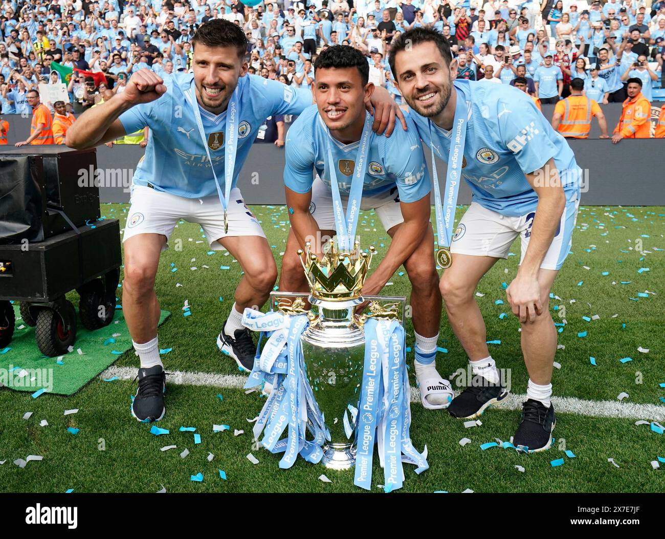 Manchester, UK. 19th May, 2024. Matheus Nunes of Manchester City (C ...