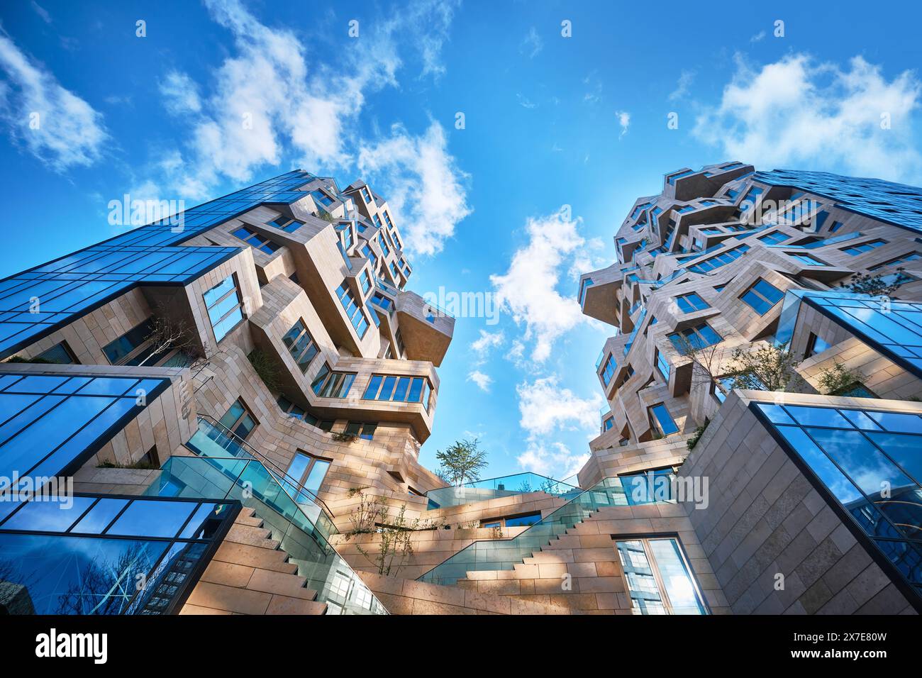 Netherlands, Amsterdam - April 7, 2024: Iconic residential towers known ...