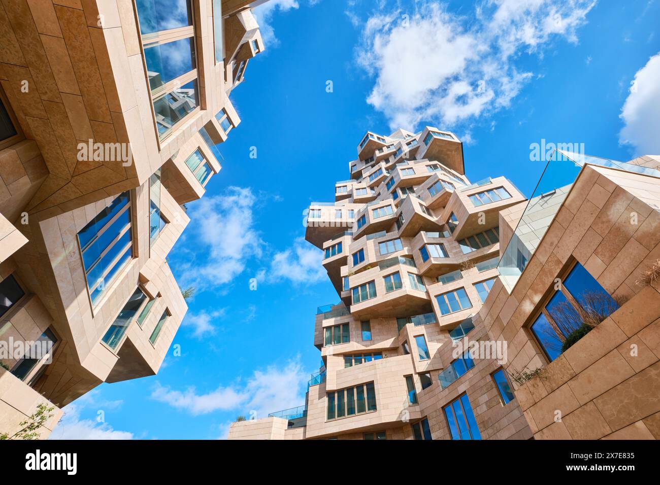 Netherlands, Amsterdam - April 7, 2024: Iconic residential towers known ...
