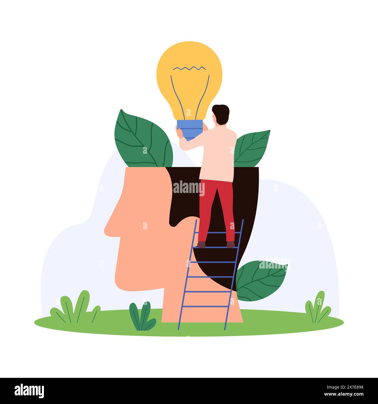 New smart idea creation, brainstorm for innovation, success solution ...