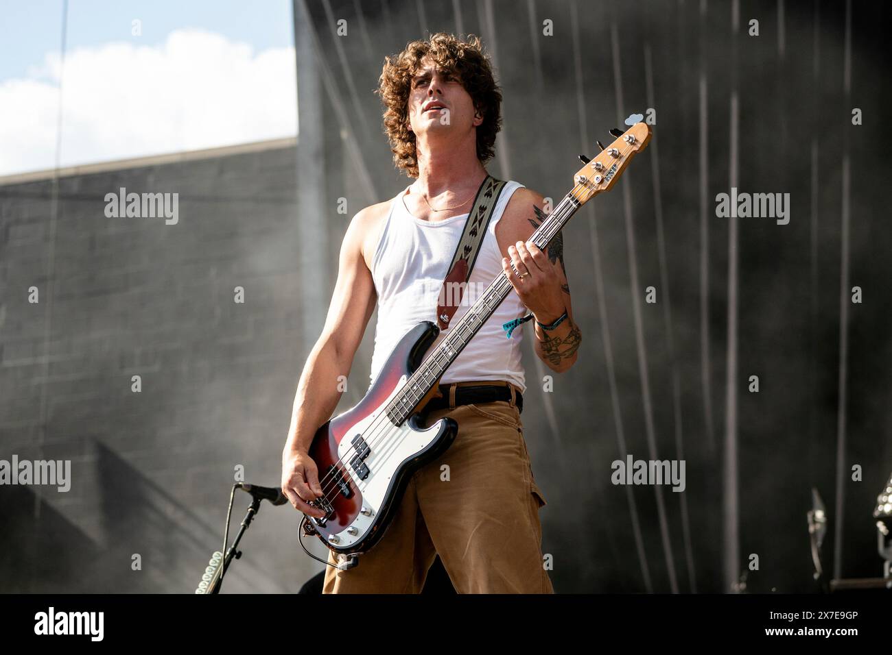 Bobby Lynge, of A Day to Remember, performs during Sonic Temple Art and ...