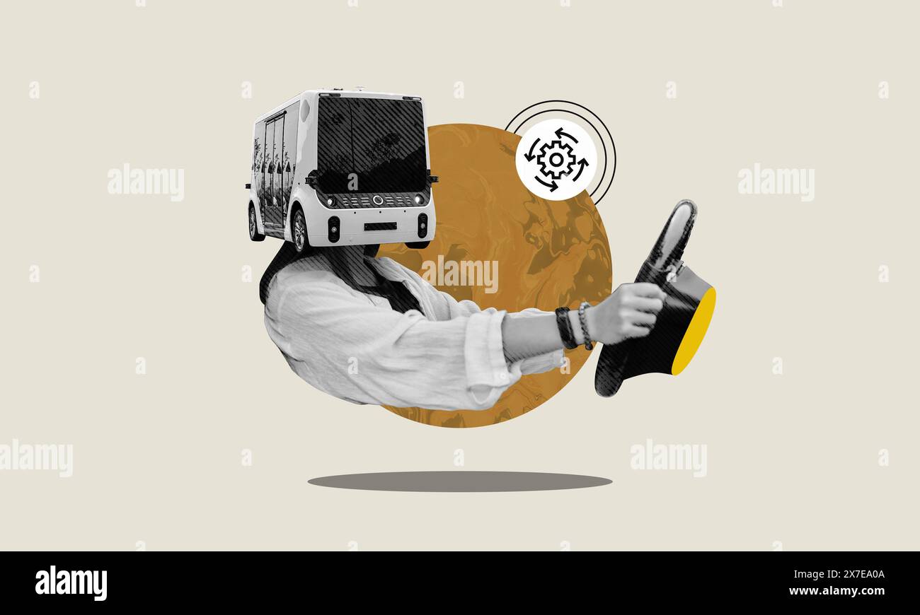 Self driving car with artificial intelligence hi-res stock photography ...