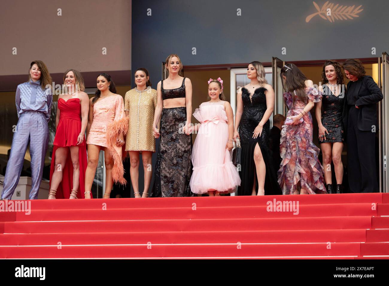 Cannes, France, 15.5.2024: Andrea Bescond, Antonia Buresi, Alexandra ...