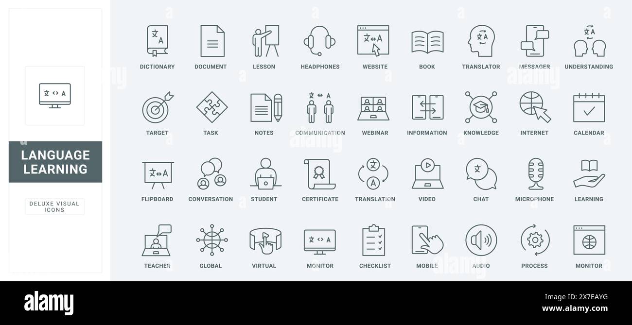 Online lesson with teacher to learn and practice language, process of ...