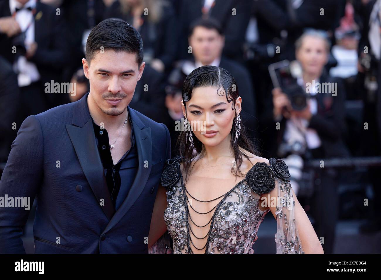 Cannes, France, 17.5.2024: Lewis Tan and Lucy Qiu at the premiere of ...