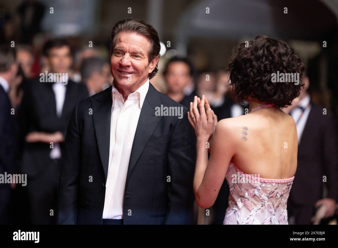 Cannes, France. 19th May, 2024. Dennis Quaid, Margaret Qualley attend ...