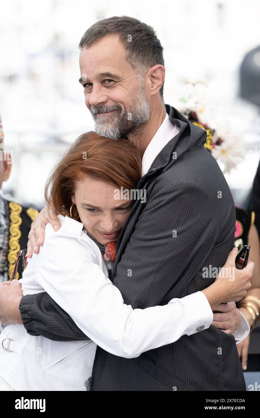 Cannes, France. 20th May, 2024. Laetitia Dosch and Claude Barras attend ...