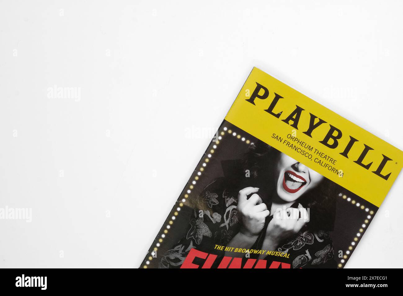 Playbill for Funny Girl, a hit Broadway musical on tour at the Orpheum ...
