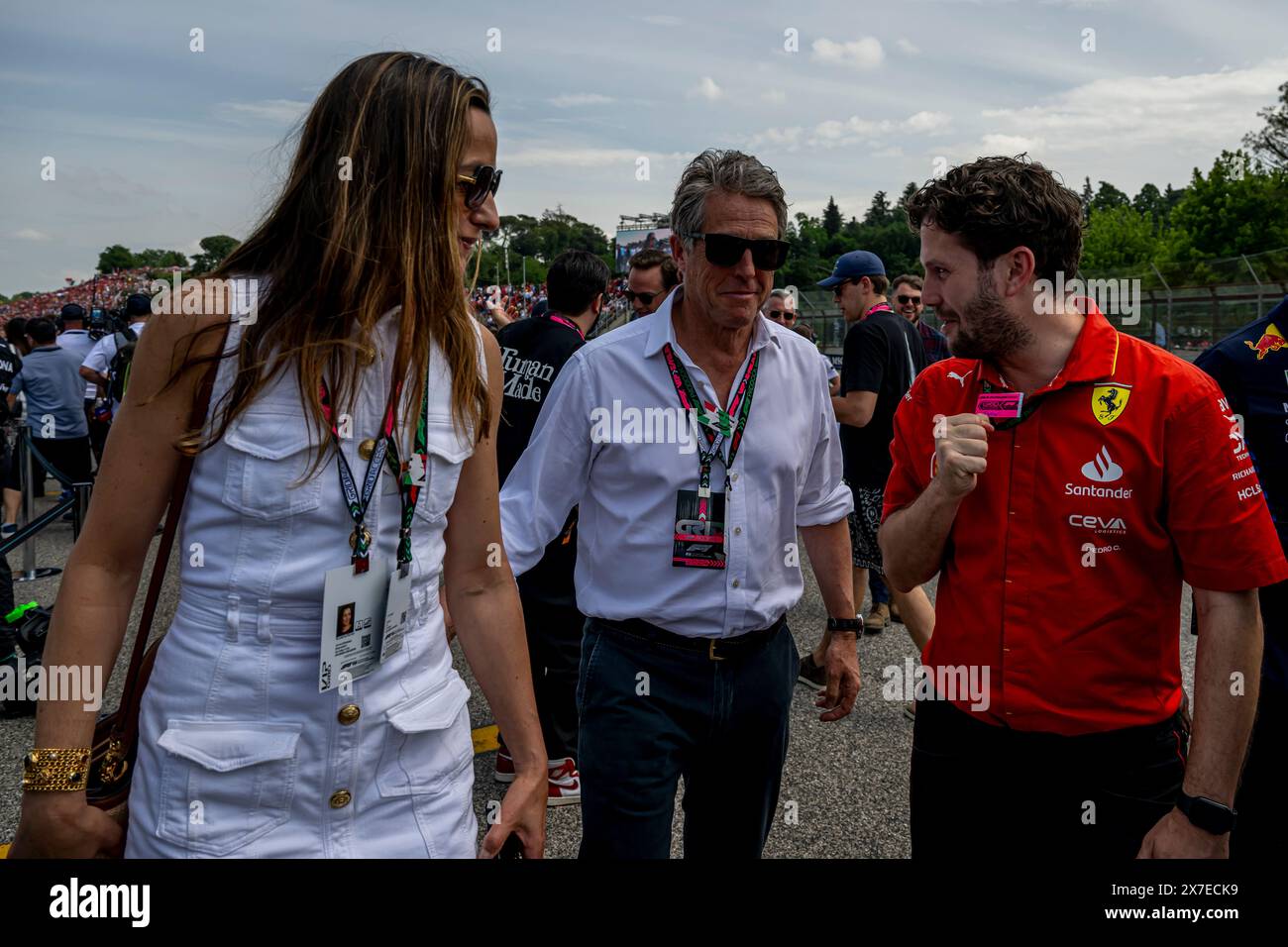 IMOLA, ITALY: Hugh Grant, famous movie star, at the 2024 Formula 1 ...