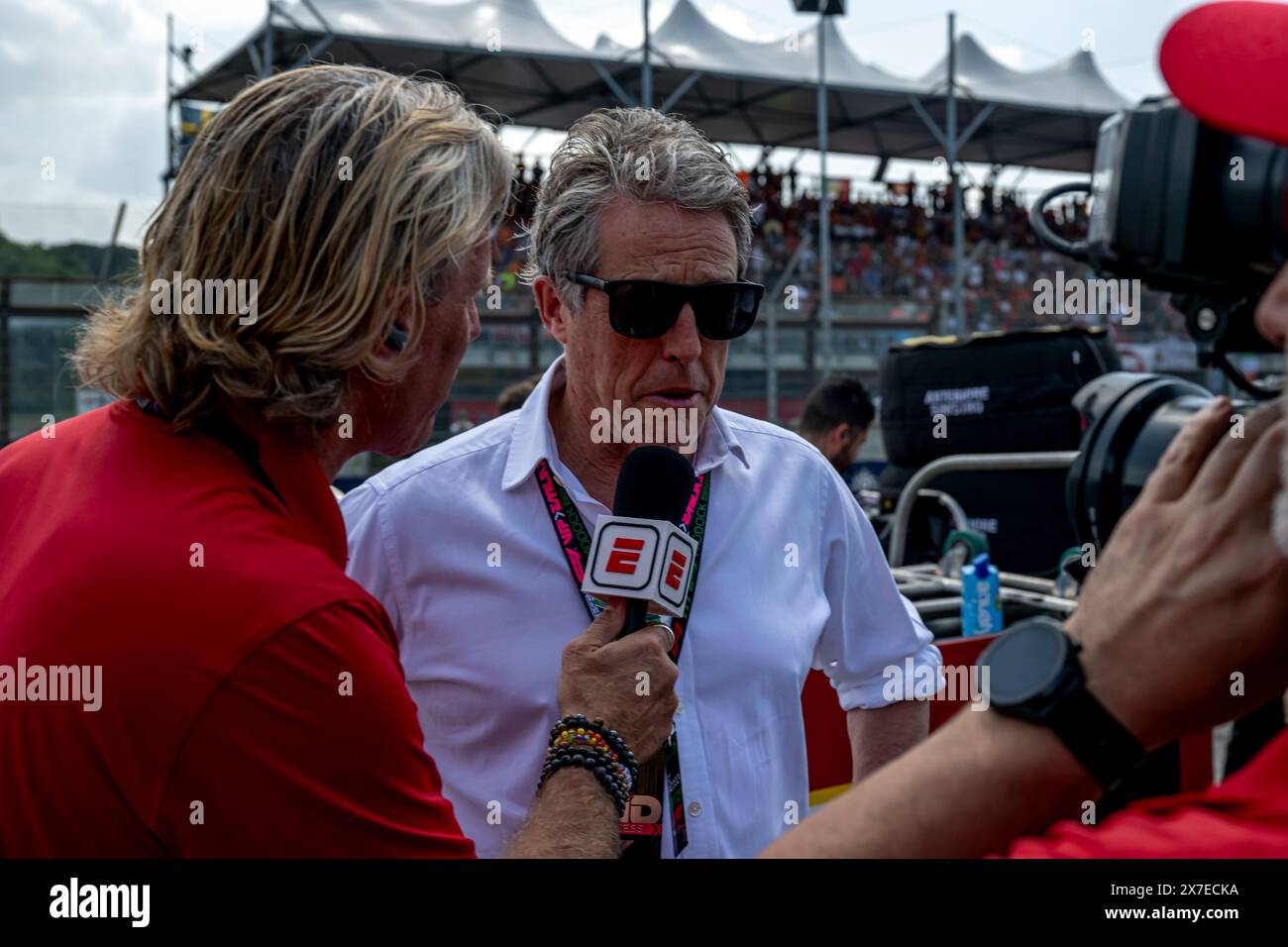 IMOLA, ITALY: Hugh Grant, famous movie star, at the 2024 Formula 1 ...