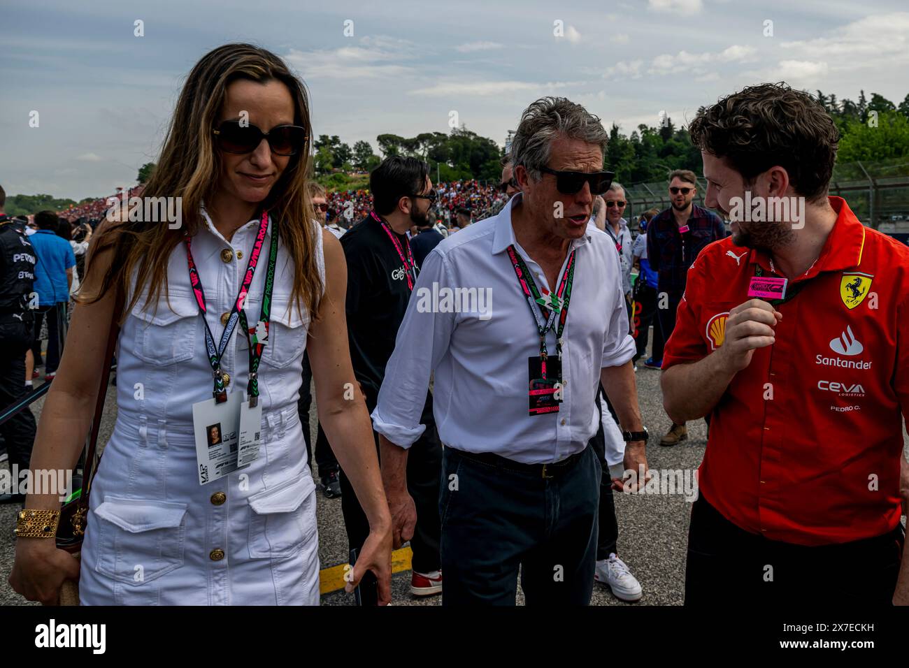 IMOLA, ITALY: Hugh Grant, famous movie star, at the 2024 Formula 1 ...