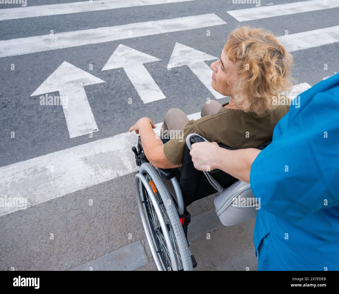 Children Helping The Elderly Cross The Road