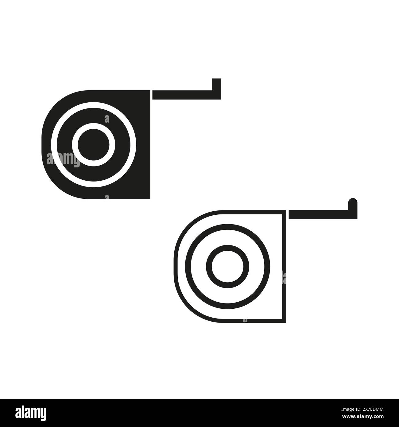 Retractable measuring tape Stock Vector Images - Alamy