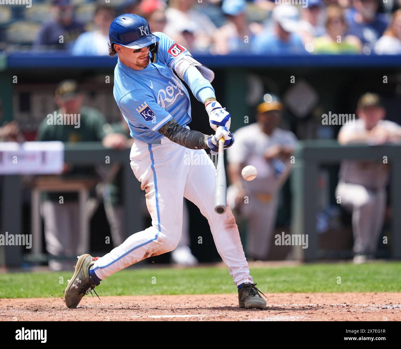 Kansas City, Missouri, USA. MAY 19, 2024: Kansas City Royals shortstop ...