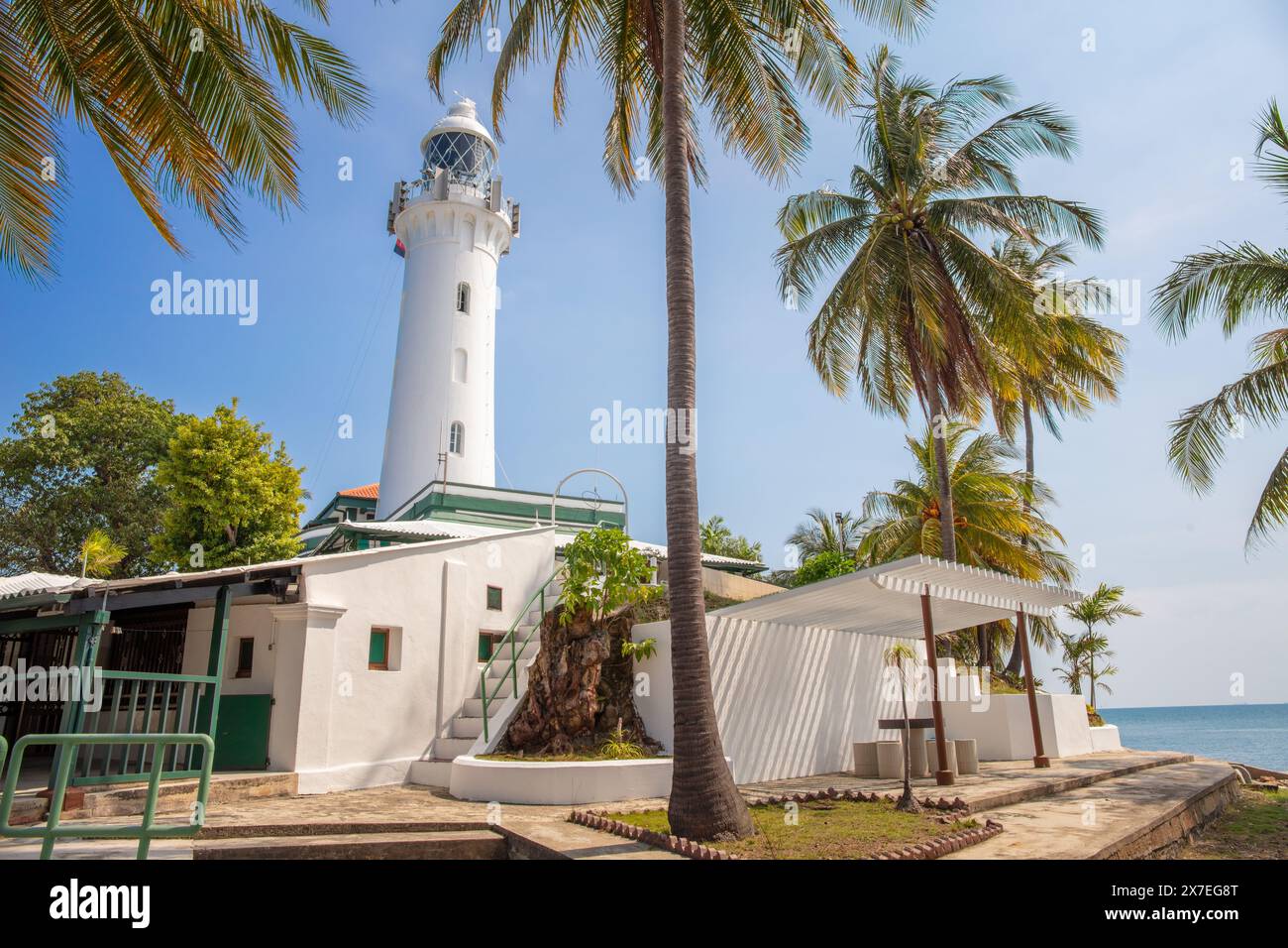Raffles Lighthouse is located on Pulau Satumu, or “one tree island”, 23 ...