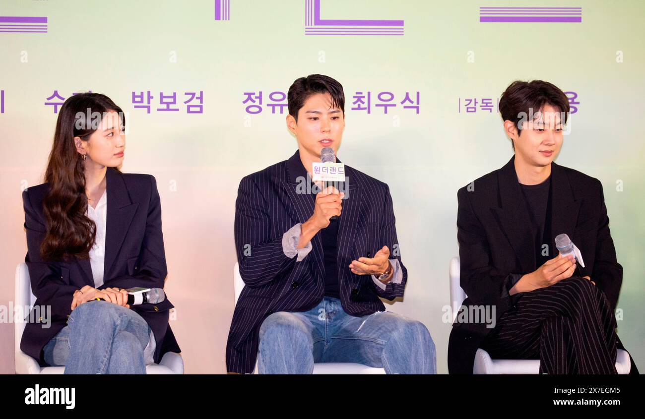 Bae Suzy, Park Bo-Gum and Choi Woo-Shik, May 9, 2024 : (L-R) Cast ...