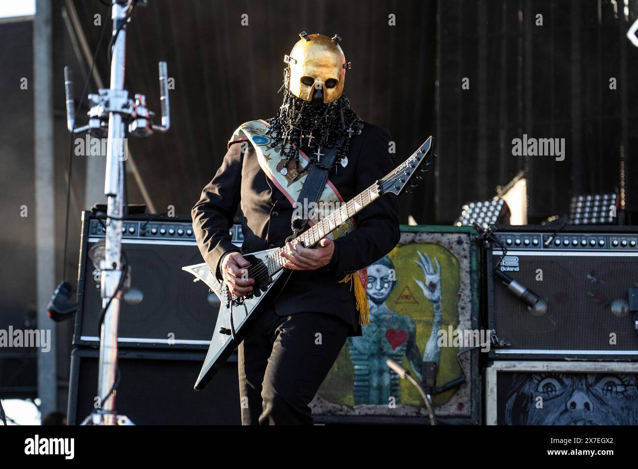 Wes Borland of Limp Bizkit performs during Sonic Temple Art and Music ...