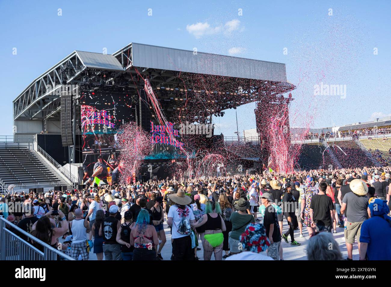 Festivalgoers are seen during Sonic Temple Art and Music Festival on ...