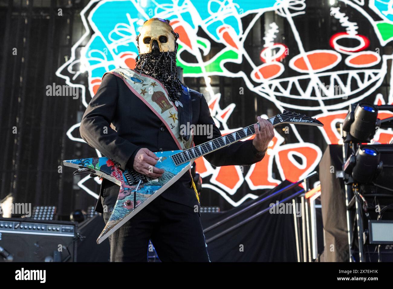 Wes Borland of Limp Bizkit performs during Sonic Temple Art and Music ...