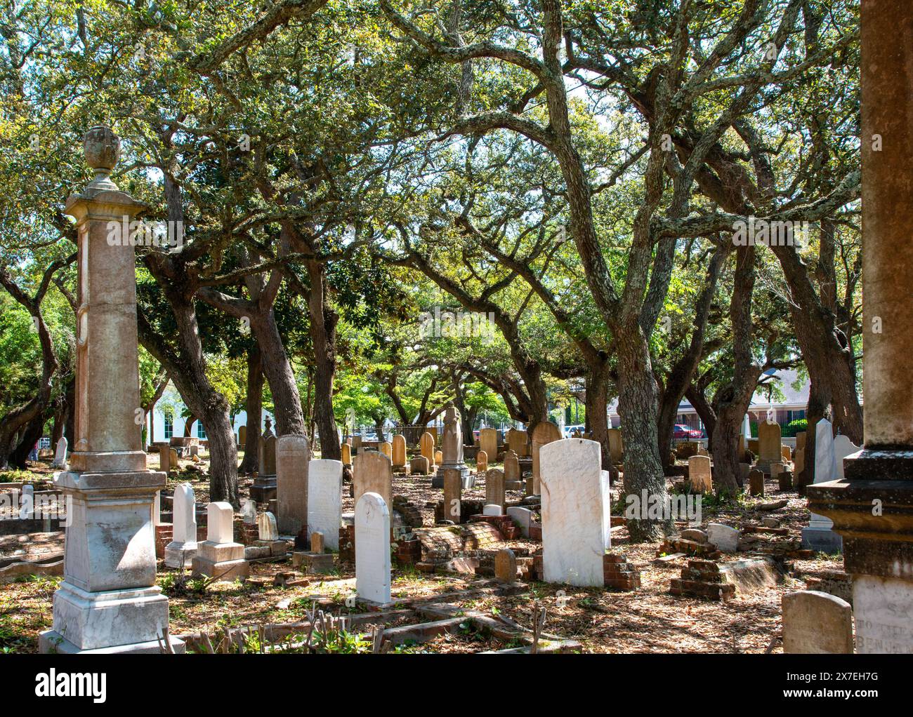 The old burying ground is a historic cemetery site in Beaufort, North Carolina Stock Photo - Alamy
