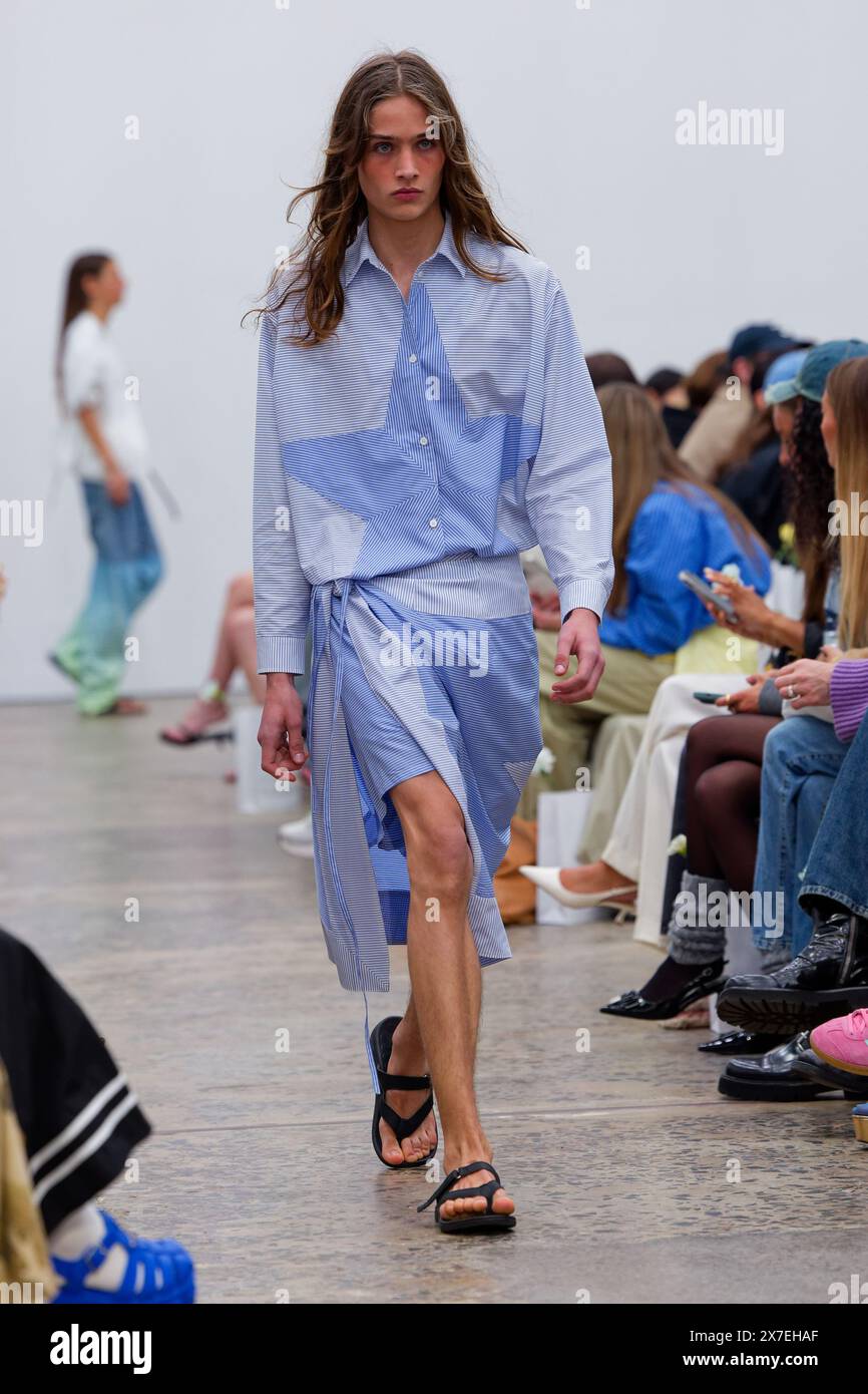 A model walks the runway during the VERNER show during Australian ...