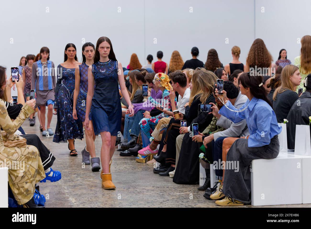 Models walk the runway during the VERNER show during Australian Fashion ...