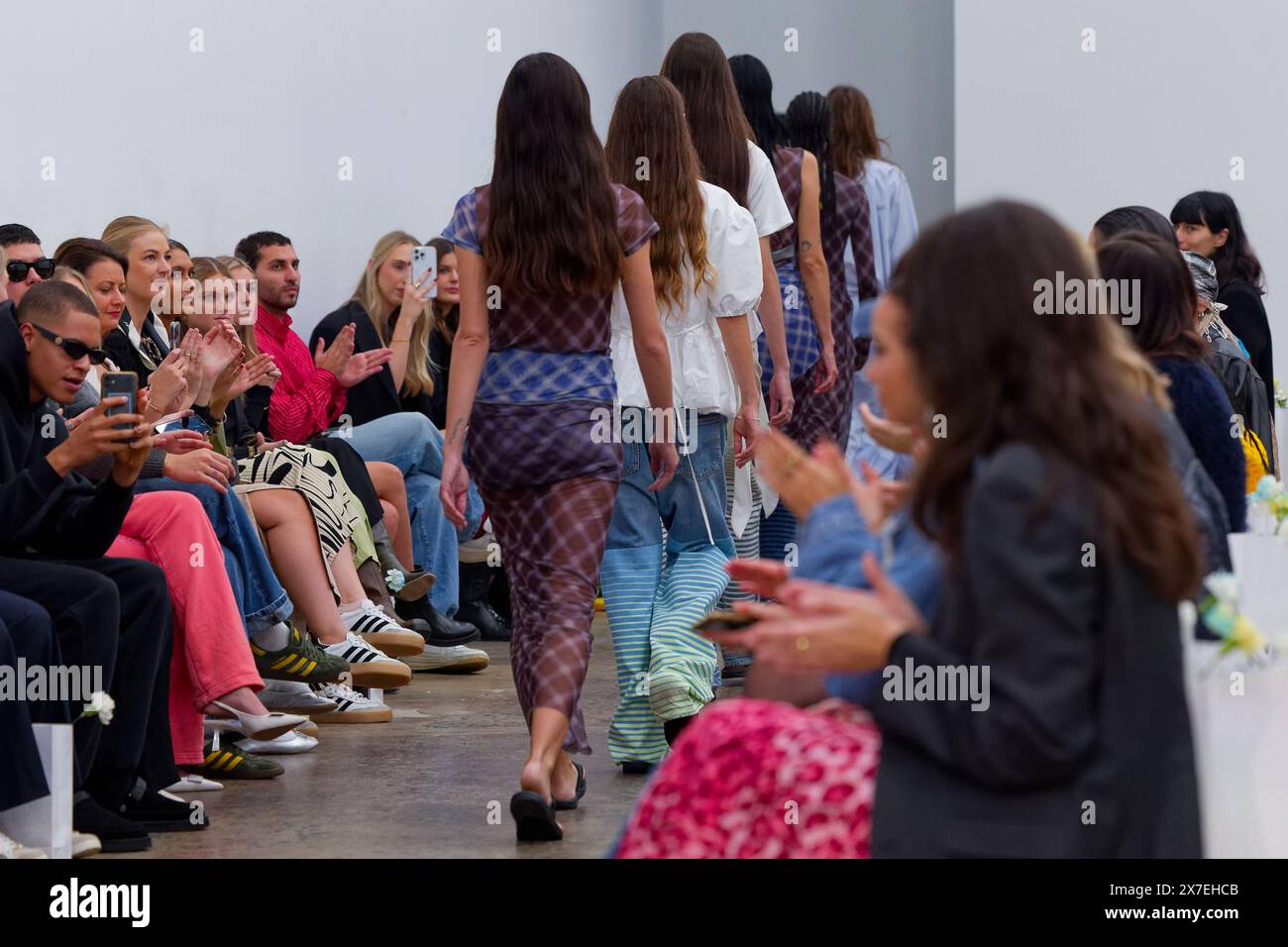 Models walk the runway during the VERNER show during Australian Fashion ...