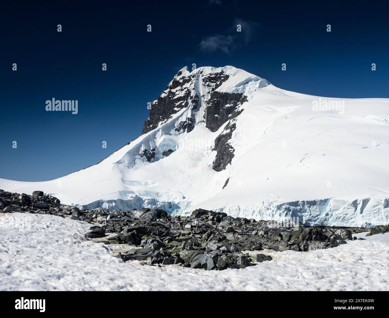Chinstrap penguin rookery below Buache Peak, Palaver Point, Two Hummock ...