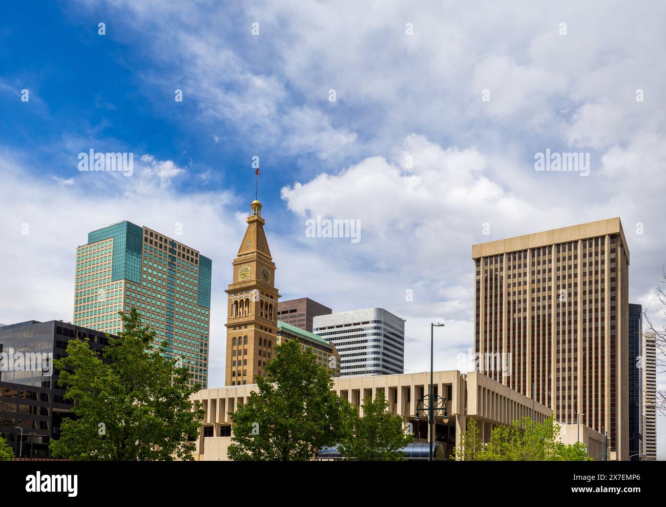 Modern high-rise buildings in Downtown Denver, Colorado Stock Photo - Alamy