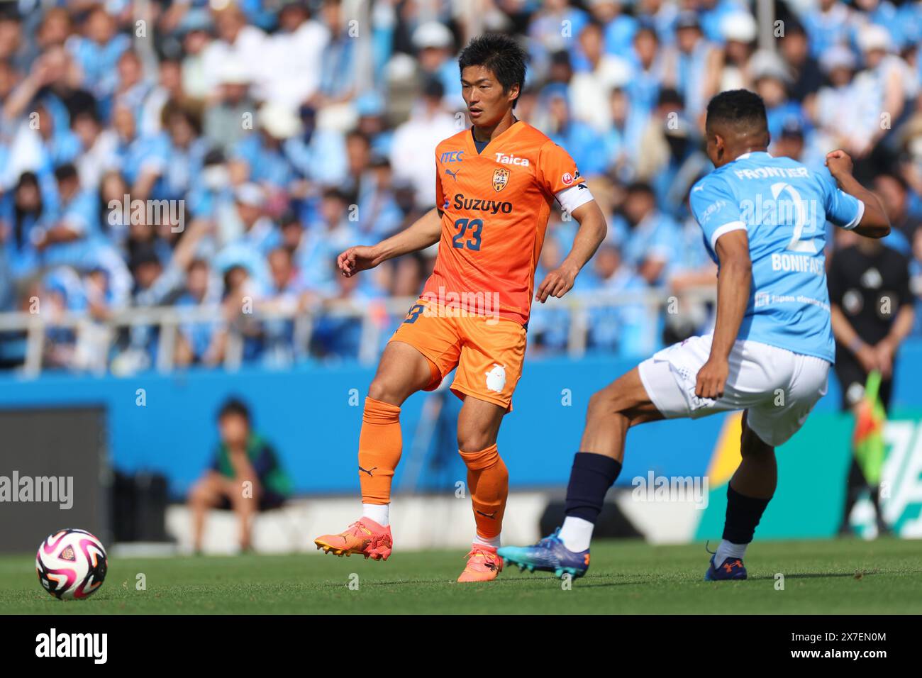 NHK Spring Mitsuzawa Football Stadium, Kanagawa, Japan. 18th May, 2024. Koya Kitagawa (S-Pulse ...