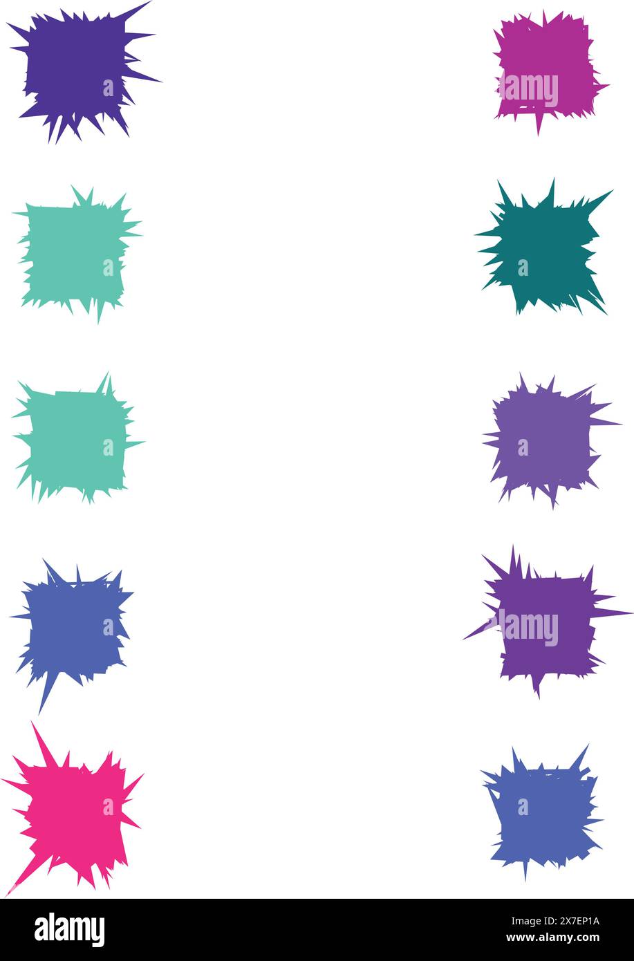 A set of isolated abstract grunge scribble background design element ...