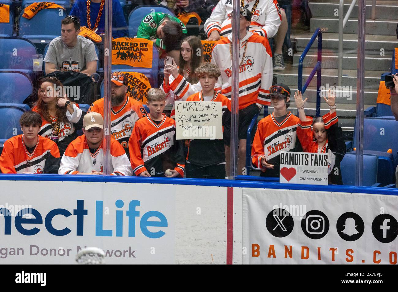 May 18th, 2024: Buffalo Bandits fans cheer on their team in a game against the Albany Firewolves ...
