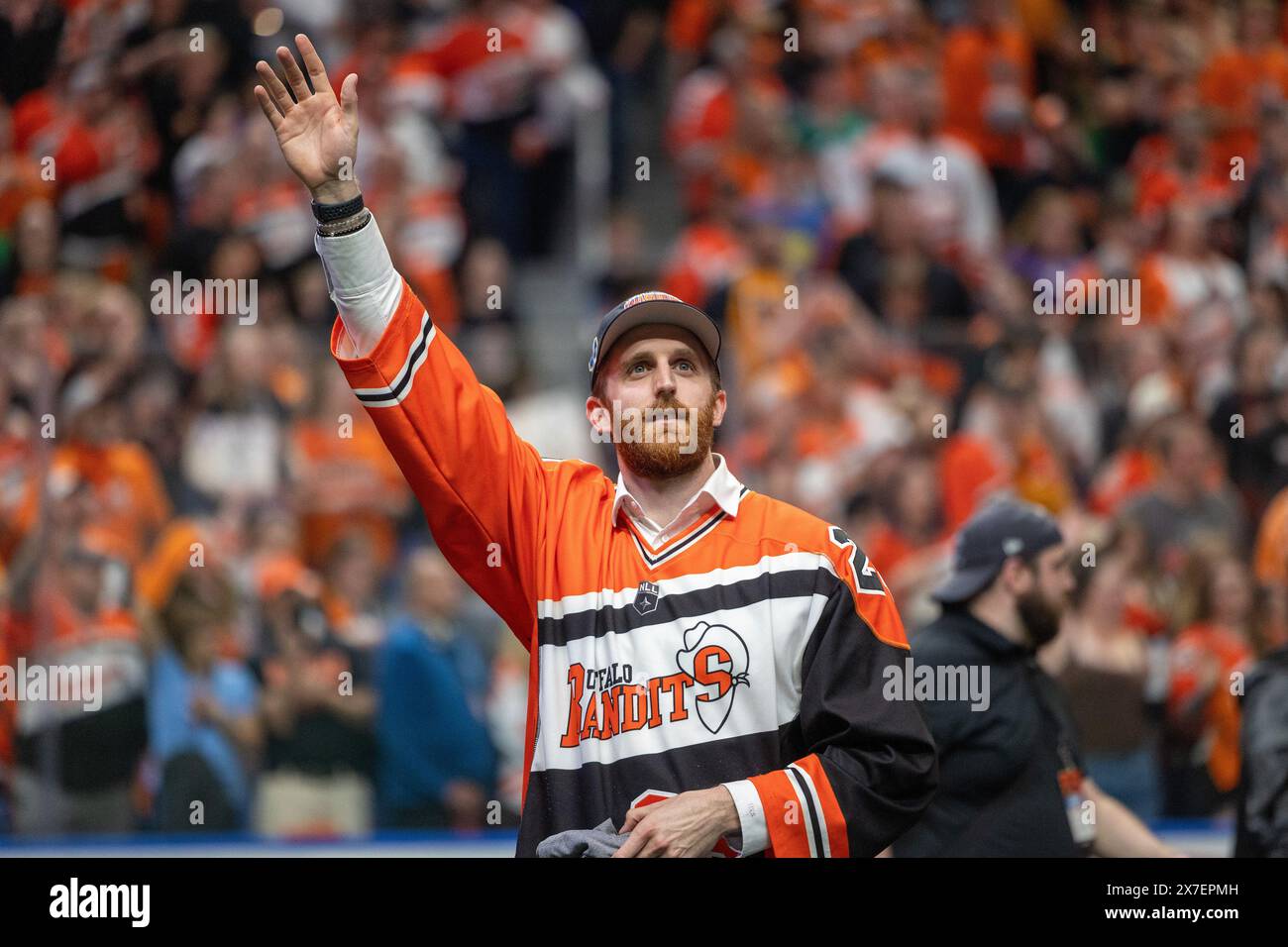 May 18th, 2024: Buffalo Bandits defenseman Matt Spanger (25) celebrates ...