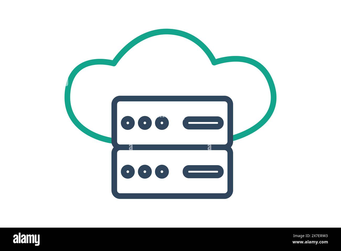 cloud server icon. icon related to information technology. line icon style. technology element ...