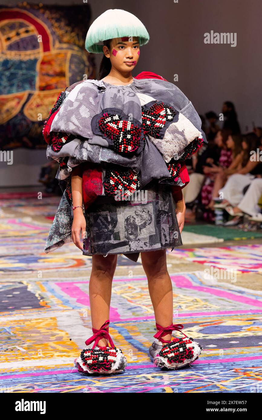 A model walks the runway during the IORDANES SPYRIDON GOGOS show during ...