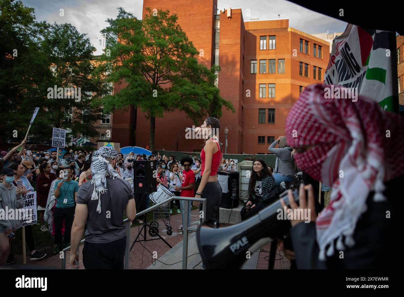 GWU, DC, UNITED STATES-05/07/2024: Protests over the war in Gaza at ...