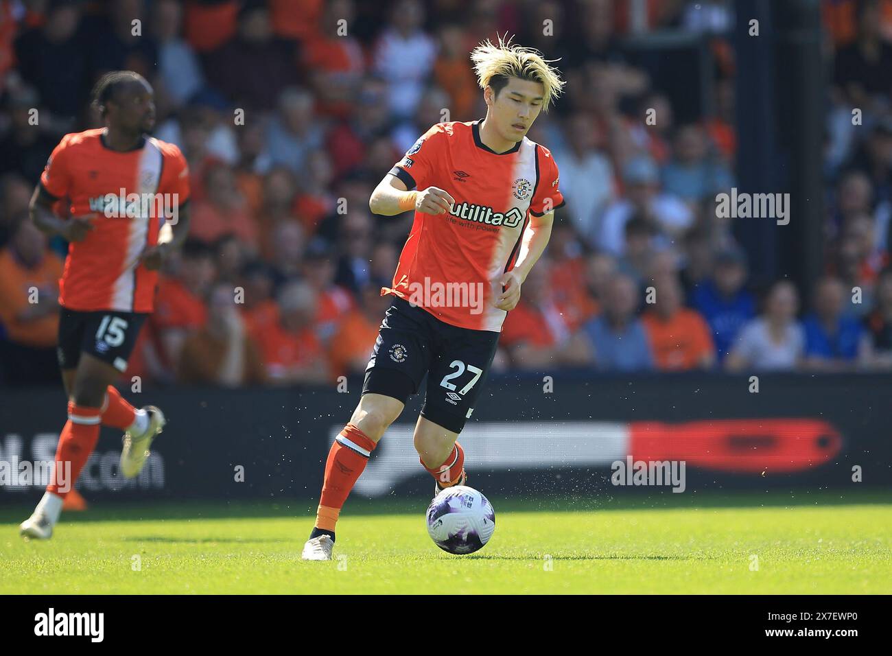 Daiki Hashioka of Luton Town in action during the Premier League match ...