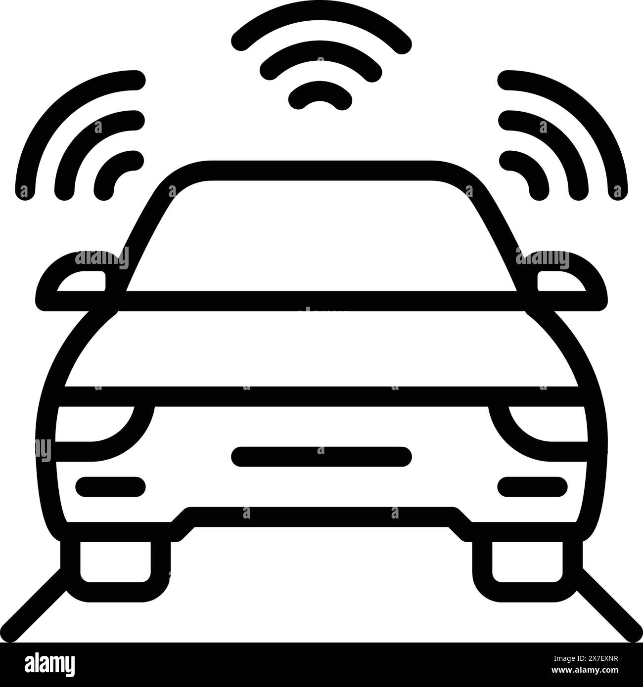 Icon for autonomous car,car sensor Stock Vector Image & Art - Alamy