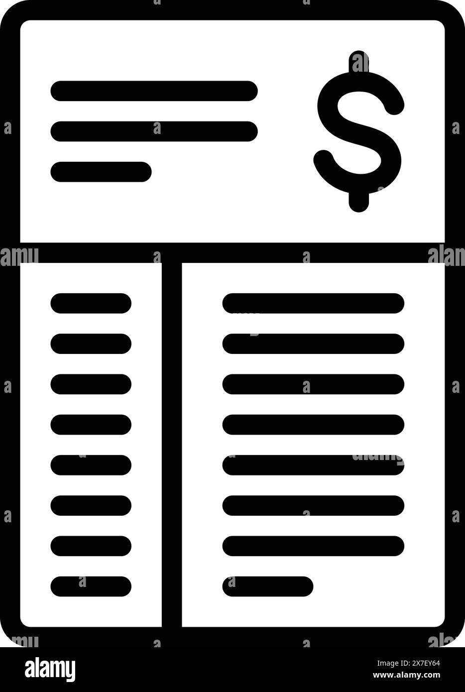 Icon for bill,document Stock Vector Image & Art - Alamy