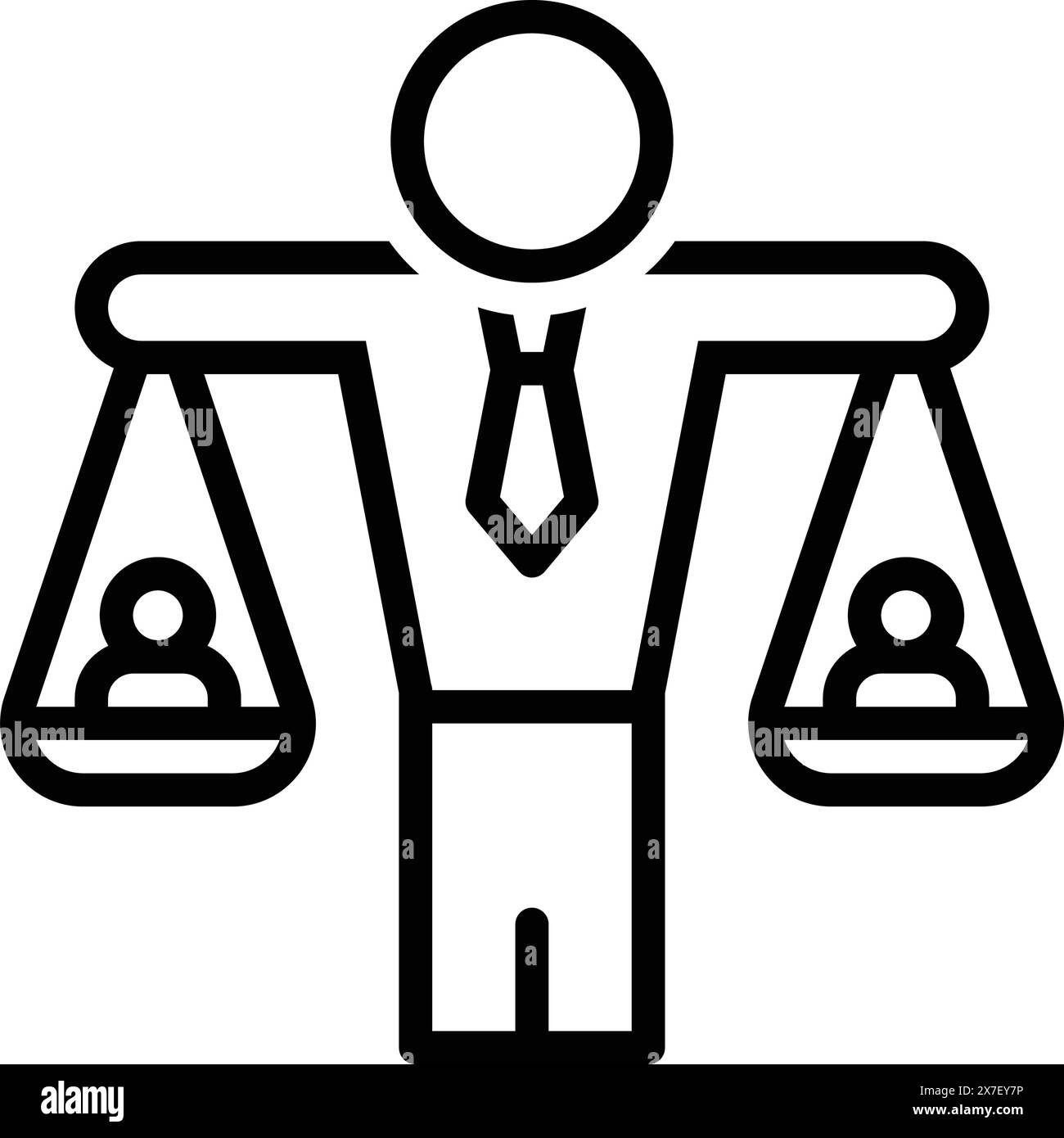 Icon for human balanced scale ,equivalence Stock Vector Image & Art - Alamy