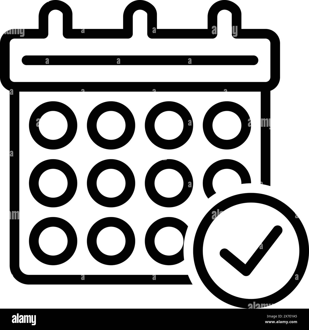 Icon for calendar check symbol,appointment Stock Vector Image & Art - Alamy