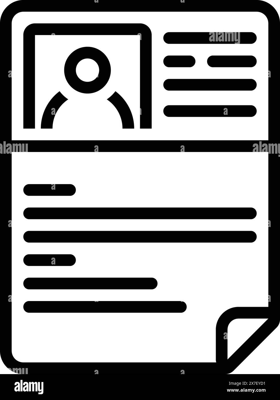 Icon for resume,document,profile Stock Vector Image & Art - Alamy