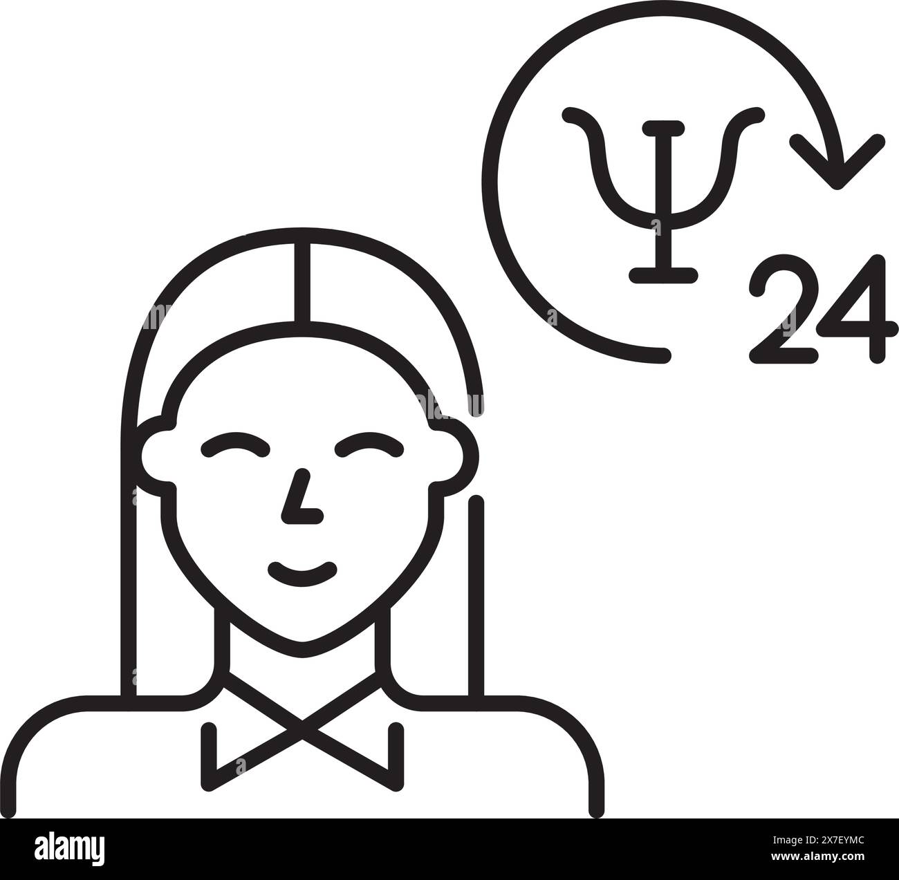 Woman smiling therapy session Stock Vector Images - Alamy